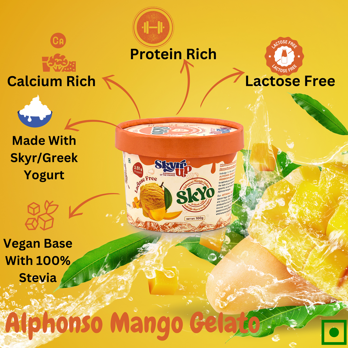 Alphonso Mango Gelato - 100g – Skyrrup